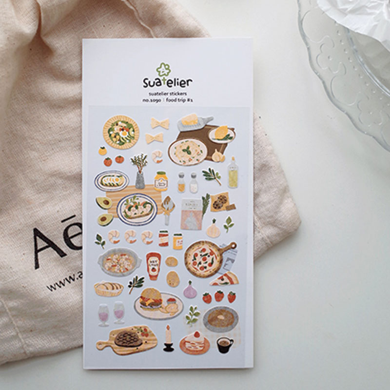 Stickers Transparentes Pizza y Pasta - Calcomanías y Papelería Kawaii ...